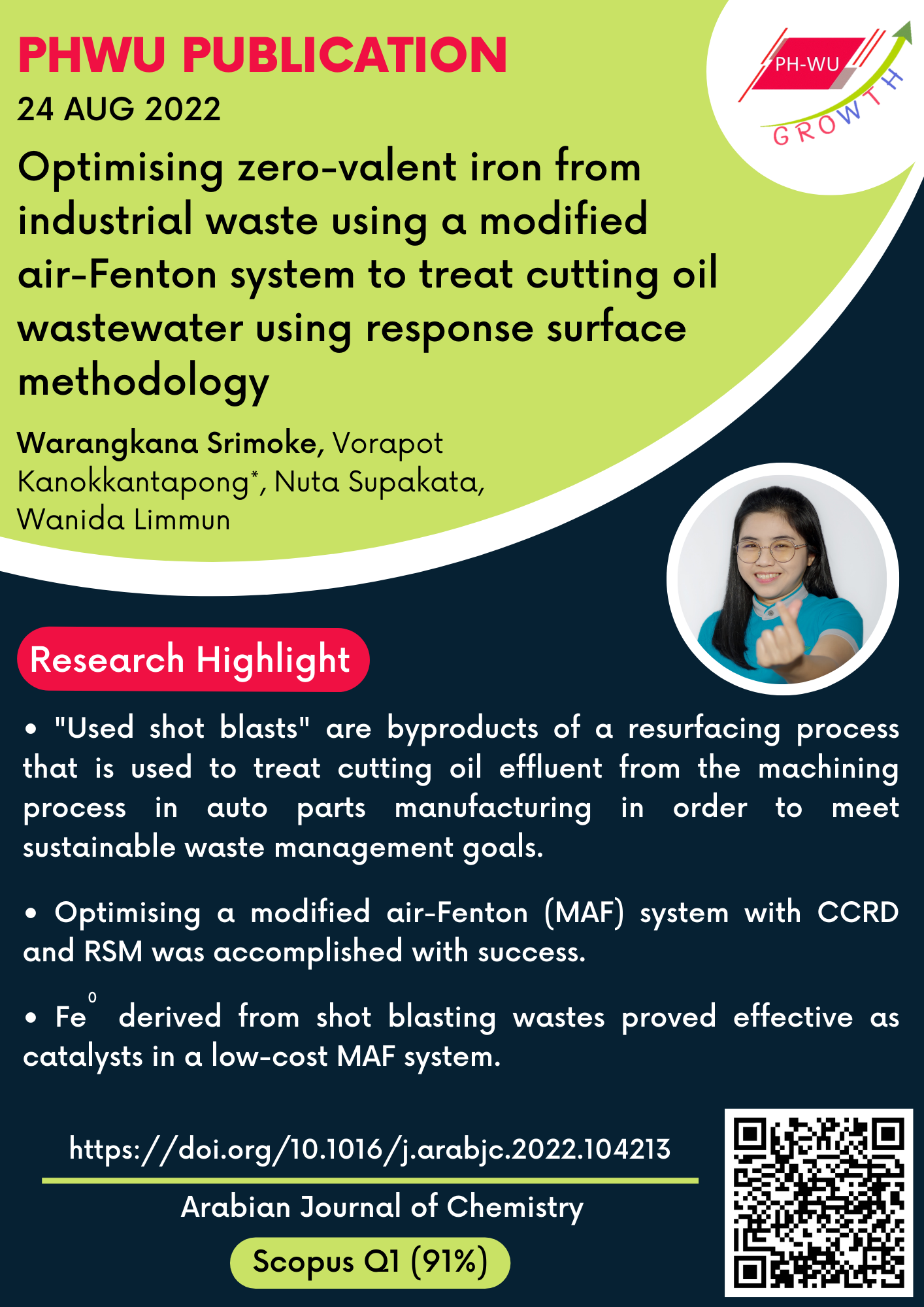 Optimising zero-valent iron from industrial waste using a modified air ...